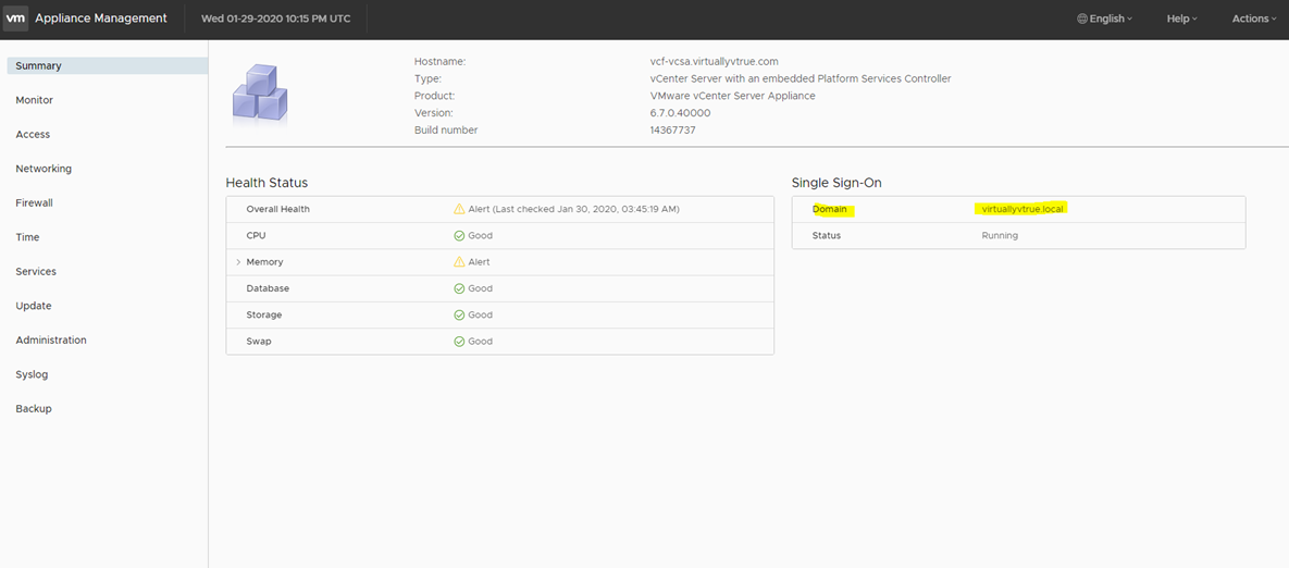 Repointing vCenter Server to another SSO Domain – VirtuallyVTrue